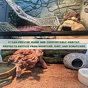 19.7"x11.8" Reptile Carpet Coconut Fiber, 2 Pack Reptile Terrarium Liner for Tortoise Bedding, Tortoise Carpet Mat Supplies for Pet Lizard, Chameleon, Bearded Dragon, Leopard Gecko, Iguana