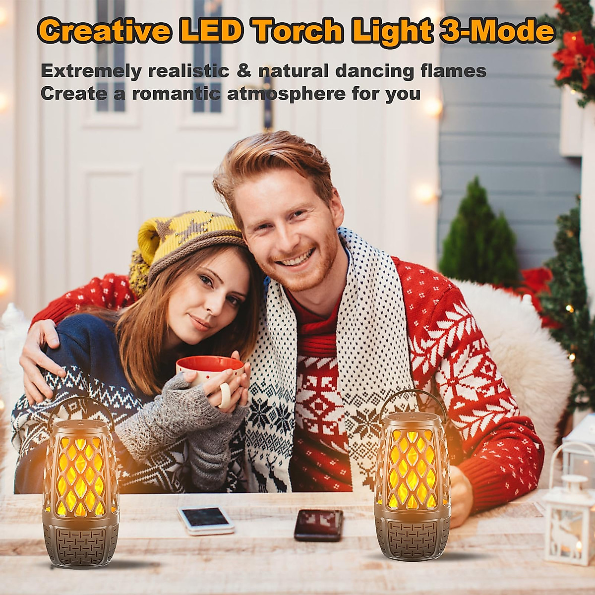 Outdoor Bluetooth Speakers, Outdoor Speakers Bluetooth Waterproof Patio, Outdoor Speaker with lights Multi-Sync up to 100 Speakers 10 Watt Enhanced Bass 360° HD Stereo Sound Blueooth Speakers