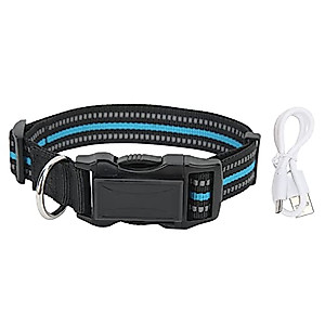 GPS Pet Tracker, High Sensitivity Lightweight USB Rechargeable Dog GPS Tracker Collar with SOS Alarm, Supports Real Time Tracking/Size Adjustment, APP Control, for Dogs or Cats(Blue)