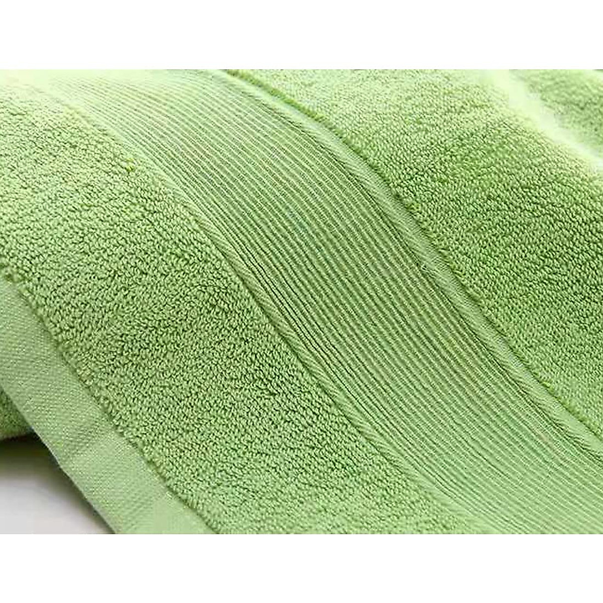 PUPOPIK Hand Towels for Bathroom 2 Pack-100% Cotton Hand Towel (14 x 30 Inch), Highly Absorbent and Quick Dry Face Washcloth, Home Soft Premium Towel for Hotel, Bath, Kitchen and Spa (Green)