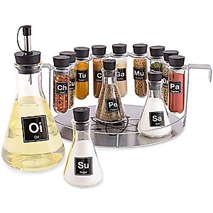 Wink Chemist's Spice Rack, 14 Piece Chemistry Spice Rack Set