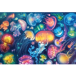 Buffalo Games - Eduard - Jellyfish Fantasy - 1500 Piece Jigsaw Puzzle for Adults Challenging Puzzle Perfect for Game Nights - Finished Puzzle Size is 38.50 x 26.50