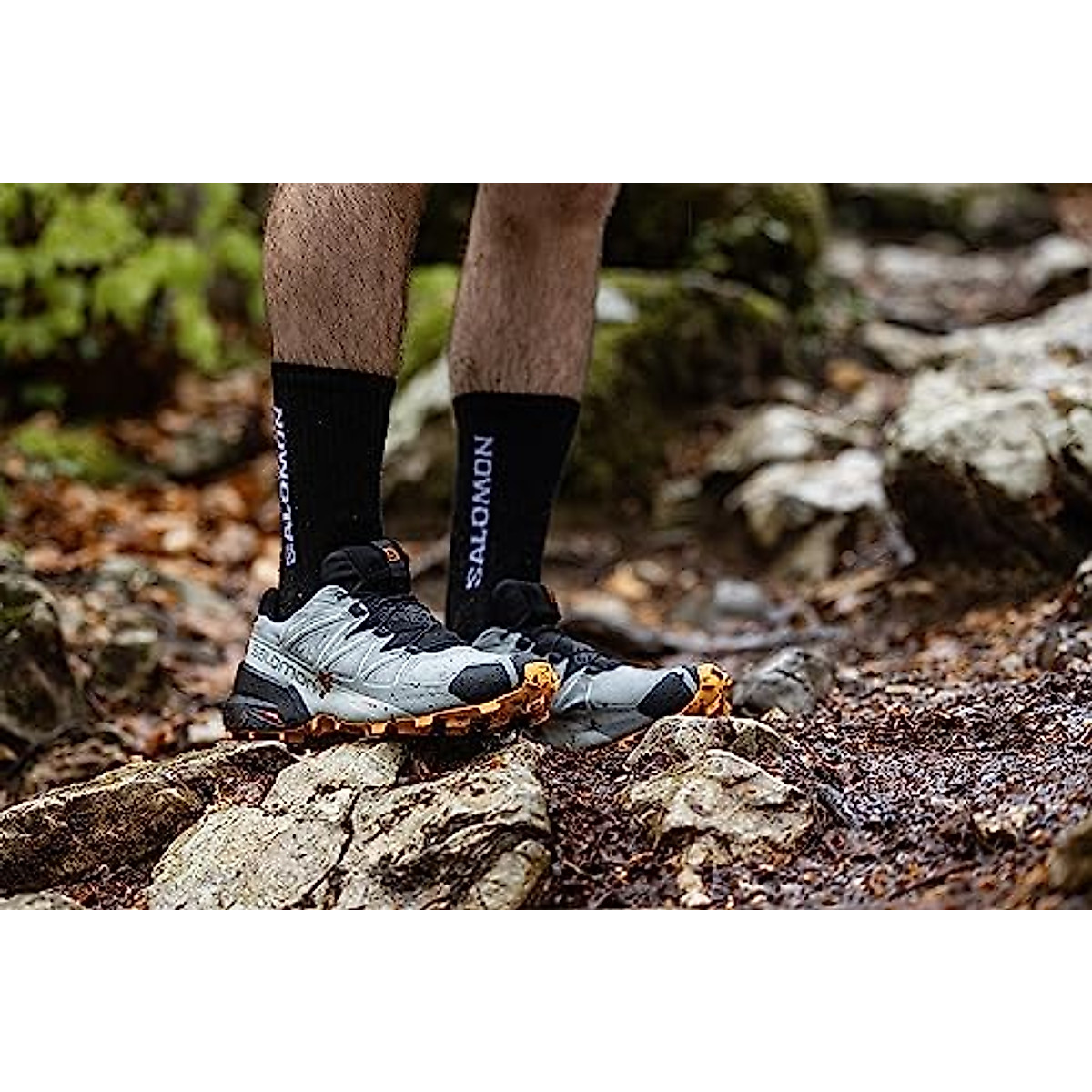 Salomon Speedcross 5 Gore-tex Trail Running Shoes for Men, Monument/Black/Saffron, 12