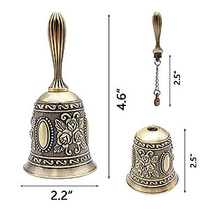 DomeStar Hand Bell Call Bell Brass Wedding Bells