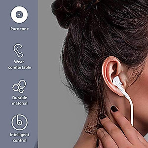 2 Pack Headphone Earphone Earbuds 3.5mm Wired Headphone Noise Isolating Earphones with Built-in Microphon Volume Control Compatible with iPhone 6 Plus SE 5S 4 Pod Pad Samsung Android MP3