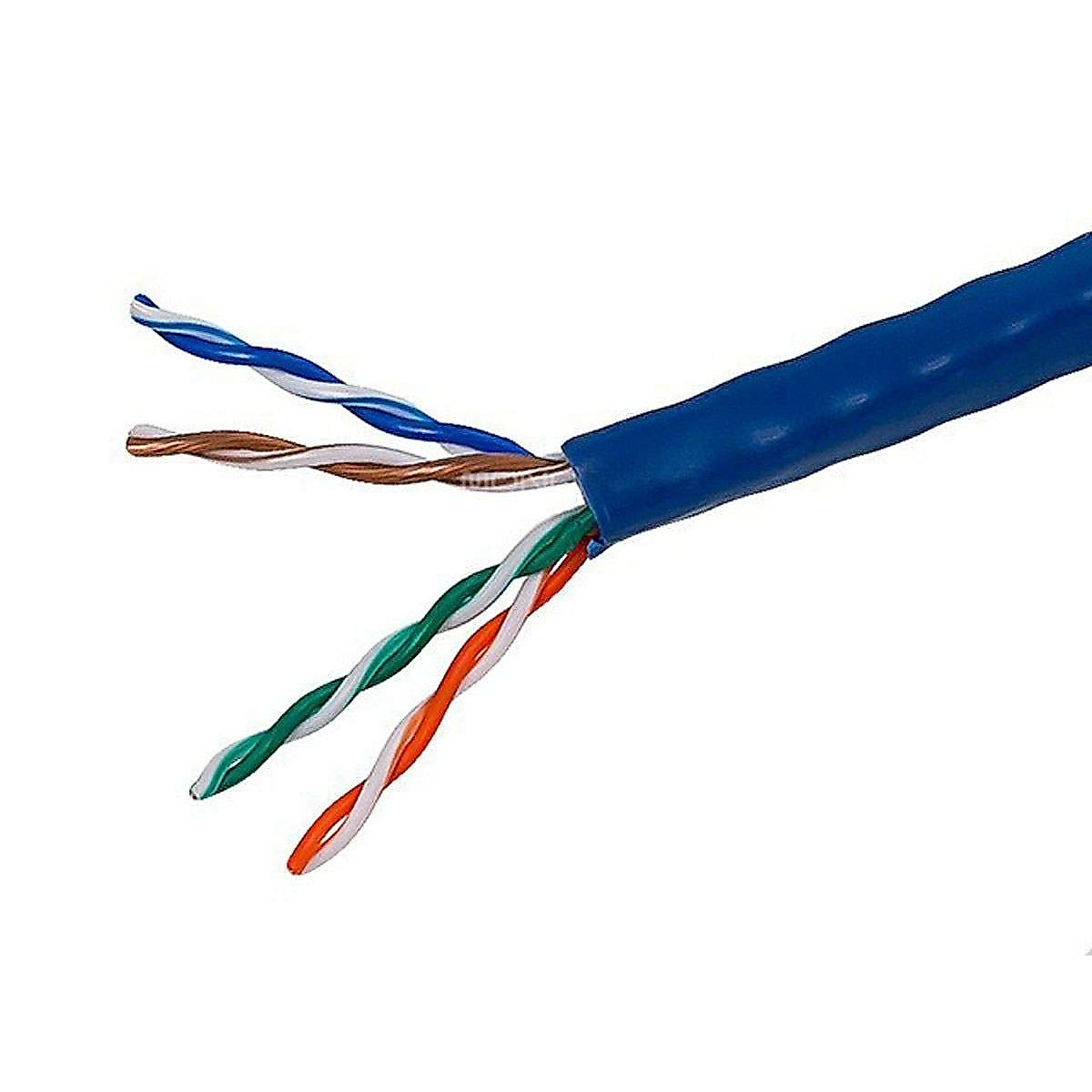 Monoprice Cat5e Ethernet Bulk Cable - Network Internet Cord - Solid, 350Mhz, UTP, CMR, Riser Rated, Pure Bare Copper Wire, 24AWG, 500ft, Blue