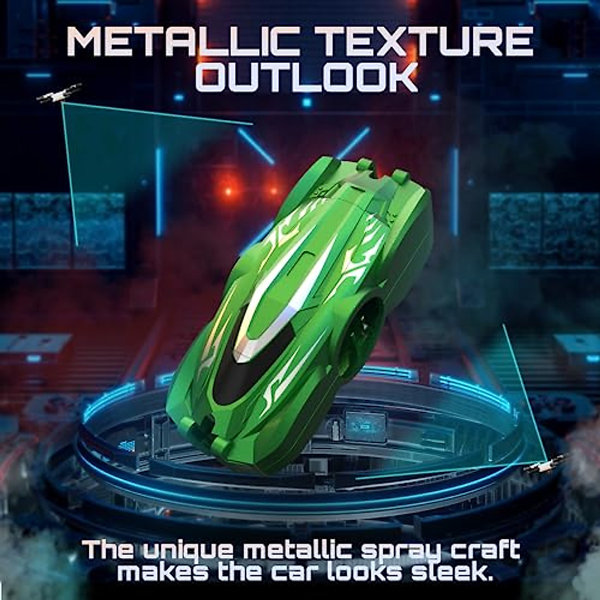 SHARKOOL Remote Control Car | 2.4Ghz Mini RC Cars with Rechargeable Battery, 360° Flips Rotating Double Side Stunt Car | Electric Toy Cars for Kids | Birthday Gift for Boys &amp; Girls-Green