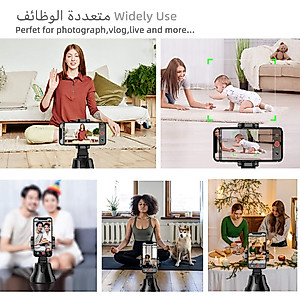 Gimbal 360 Rotation Auto Face & Object Tracking Vlog Shooting Smartphone Mount Holder Apai Genie 1(White)