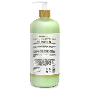 Nature Love Apple Cider Vinegar Conditioner | Clarify + Shine | Revitalize Hair and Scalp | Purifies Without Stripping | Paraben Free, Cruelty Free, Made in USA (25 oz)