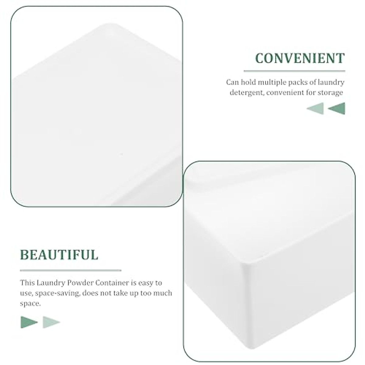 JOINPAYA Box Sheet Laundry Storage Box Drawer Organization Bucket Storage Container Laundry Powder Bin Laundry Powders Holder Sundries Storage Bucket White With Cover Plastic Drum