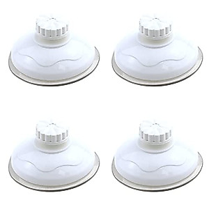 Coshar 4 Pack M8 Screw Nut Suction Cup with Cap Nut 3.35" Suction Cup for Cat, Bathroom, Kitchen, White