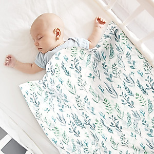 Changing Pad Cover, Baby Blanket, Crib Sheet, Green Leaf