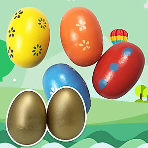 Lovermusic 2 PCS Gold Plastic Egg Shakers Set Musical Hand Percussion Shakers Musical Percussion Instruments