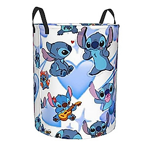 QHMY Laundry Hamper Laundry Baskets Laundry Bags Waterproof Foldable with Handles Large Round Storage Bags 38/62L Family/Kids/Bathroom/Bedroom/Dorm