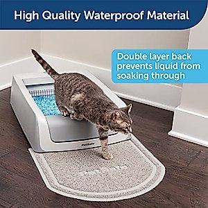 PetSafe Anti-Tracking Litter Mat - Traps Crystal and Clay Clumping Cat Litter - Durable Mesh Material - Easy to Clean Mat - Compatible with All Cat Litter Boxes - Small Size