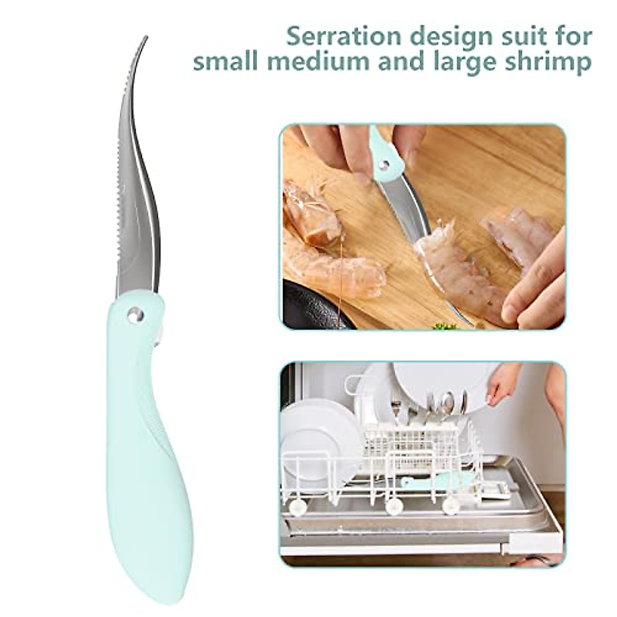 Luvan Shrimp Deveining Tool,Shrimp Deveiner with Sharp Stainless Steel Blade and Non-slip Handle,Shrimp Peeling Tool,Essential Tool for Home Kitchen (1 piece)