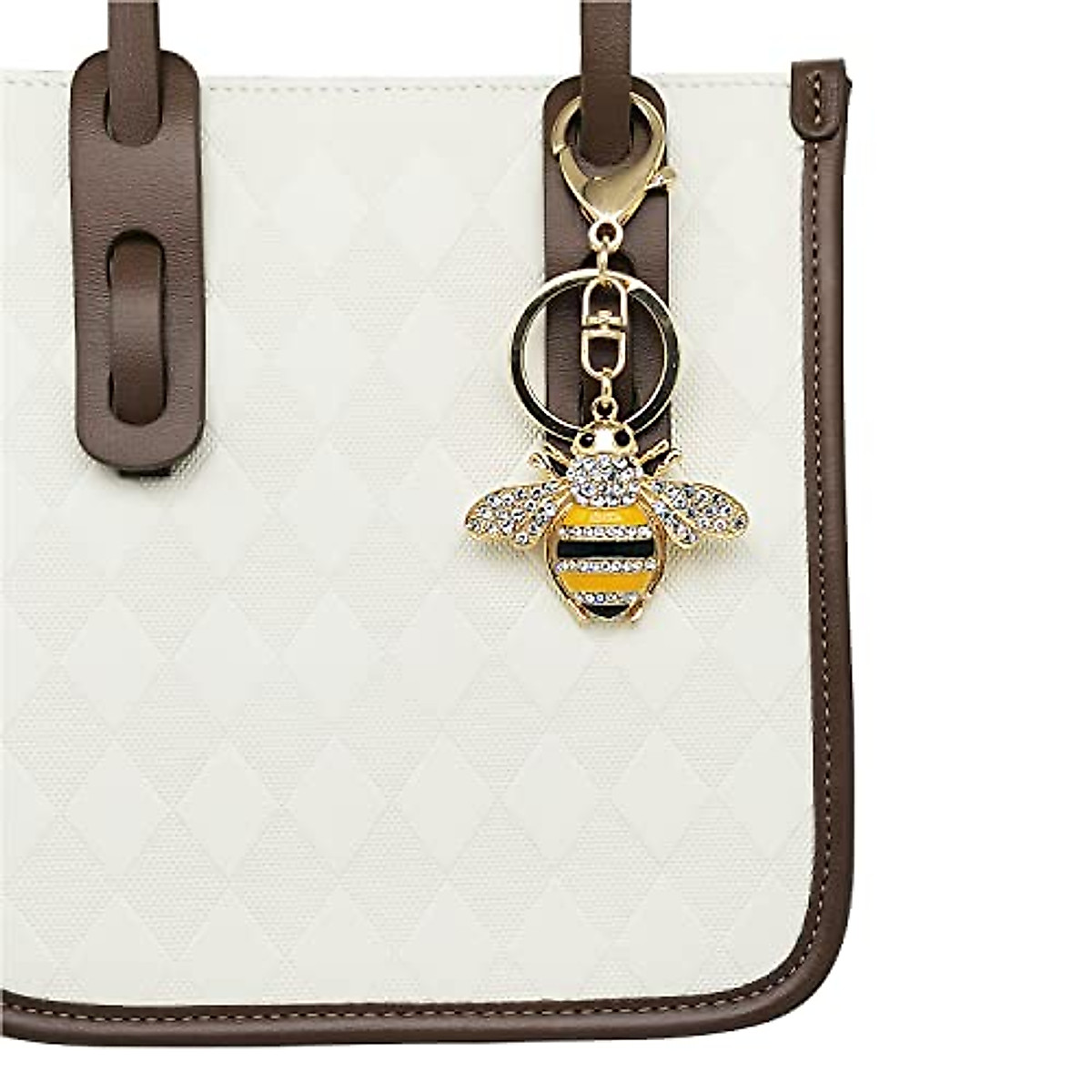 Keepdowin Key Chains Women Cute Keychains for Women Funny Anime Keychain for Her Sister Girl Birthday Gift Bag Wallet Accessories (Yellow Bee)