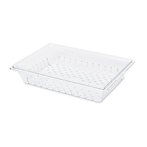 Rubbermaid Commercial Products Food Storage Box Drainage Colander for 8.5, 12.5, 16.5 and 21.5 Gallon Sizes, Clear (FG330300CLR)
