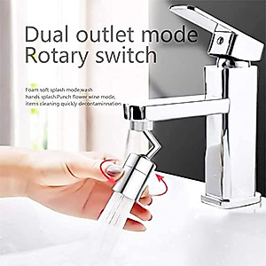 CHAOMIC 2PCS Universal Splash Filter Faucet 720 Rotating Faucet Extender Aerator Anti-Splash 4-Layer Net Filter Faucet Oxygen-Enriched Foam Leakproof Double O-Ring Sprayer Faucet