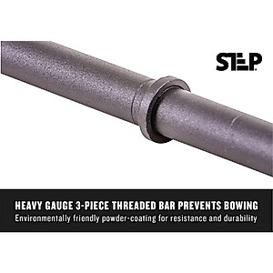 The Step Fitness Deluxe Barbell Weight Set, 60 lbs with Bar, Collars, and Weights