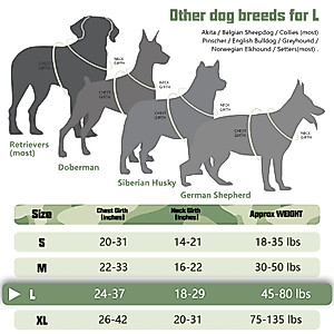 AUROTH Tactical Dog Harness for Large Dogs No Pull Adjustable Reflective K9 Working Training Easy Control Pet Vest Military Service Harnesses Woodland Camo L