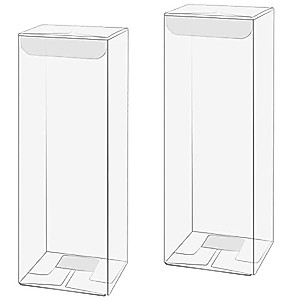 BILLIOTEAM 36 PCS Clear Gift Favor Boxes Candy Gift Box Clear Rectangle Box Plastic Box Transparent Candy Box Chocolate Cookies Treat Boxes For Christmas,Wedding,Party,Gift Wrapping(2" X 2" X 6")