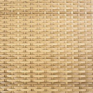 SAFAVIEH Outdoor Collection Cam Natural Brown Wicker/White Cushion Adjustable Chaise Lounge Chair, Black/Beige (PAT7501D)