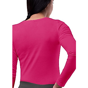 Sivvan Scrubs for Women - Long Sleeve Comfort Underscrub Tee - S8500 - Fuchsia - S