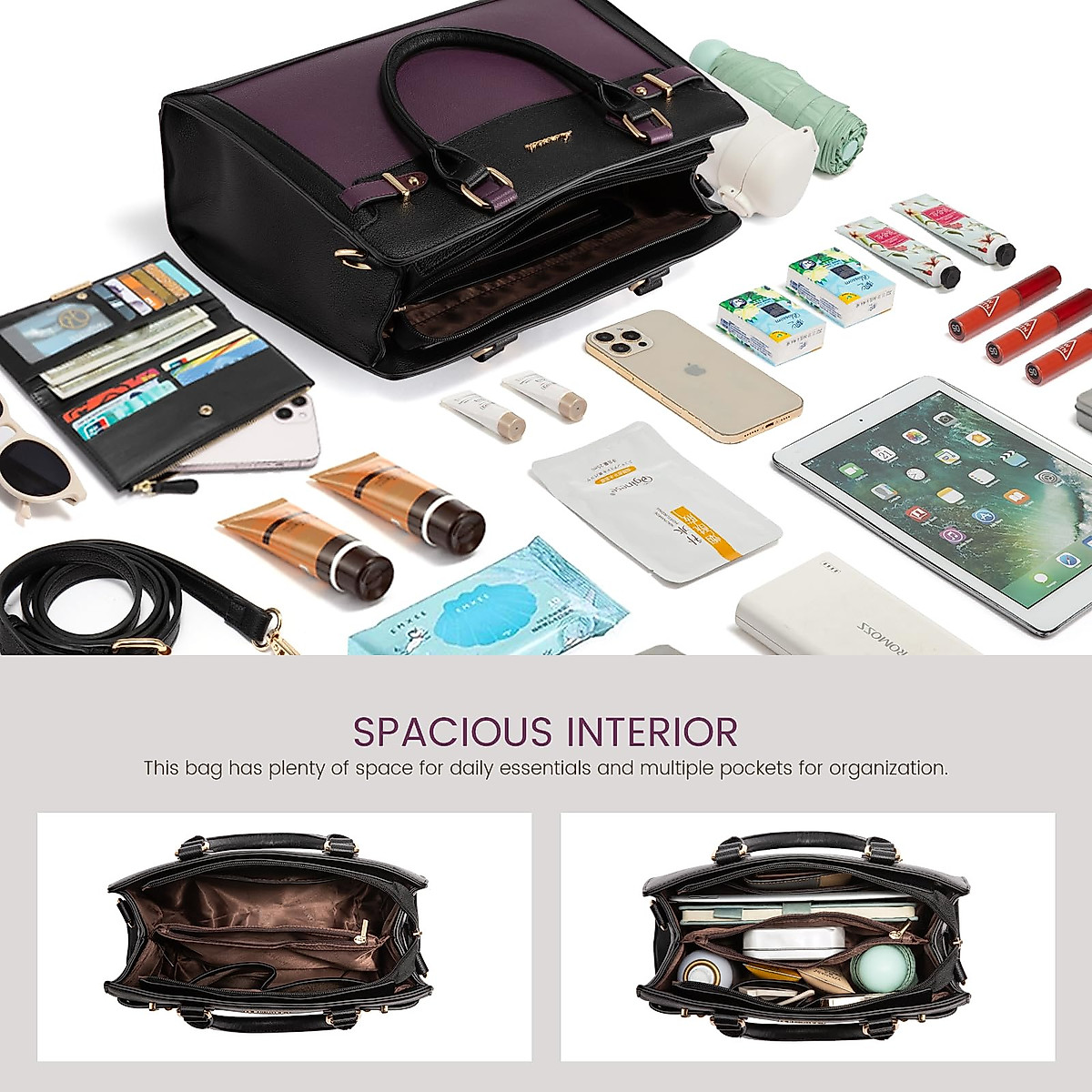 LOVEVOOK Purses for Women, Handbags for Women Tote Shoulder Bag Satchel and PU Leather Top Handle for ladies