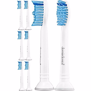 8 Pack Replacement Toothbrush Heads for Philips Sonicare ProResults by demirdental fits DiamondClean EasyClean and Many More HX6018