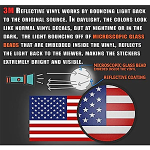 3 Pack Reflective The Hammocks FL Florida Miami-Dade County Stealthy US Flag Euro Decal Sticker Vinyl for Hard Hats, Bottles, Glass, Toolbox 2" x 3"