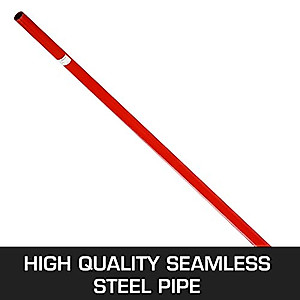 BestEquip 3T Prylever Bar 6600 Lbs Capacity Steel Pry Lever Bar Heavy Duty with Wheels Prylever with 5FT Length Handle