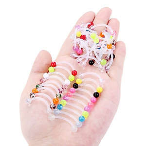 Prjndjw 14G Flexible Plastic Acrylic Piercing Jewelry, 48Pcs Curved Barbell Body Piercing for Women Men, Glow in The Dark Tongue Nipple Rings Retainer, 16mm, Hypoallergenic