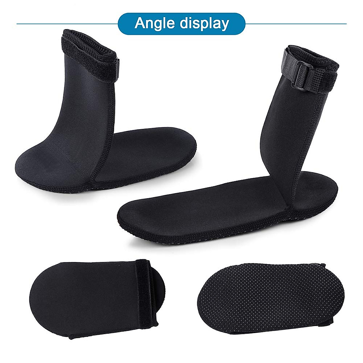 ReHaffe Neoprene Water Dive Booties Women,Comfort Anti-Scratch Snorkel Surfing Fin Bootie Socks for Womens Scuba Diving Water Sport & Beach Activity