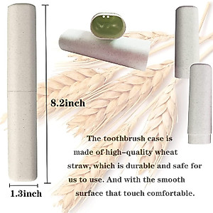 ssupfree 4 Packs Toothbrush Covers, Travel Toothbrush Holder Plastic Breathable Toothbrush Travel Containers for Travel School Business Camping Toothbrush Case, Blue,Green,Beige,Pink