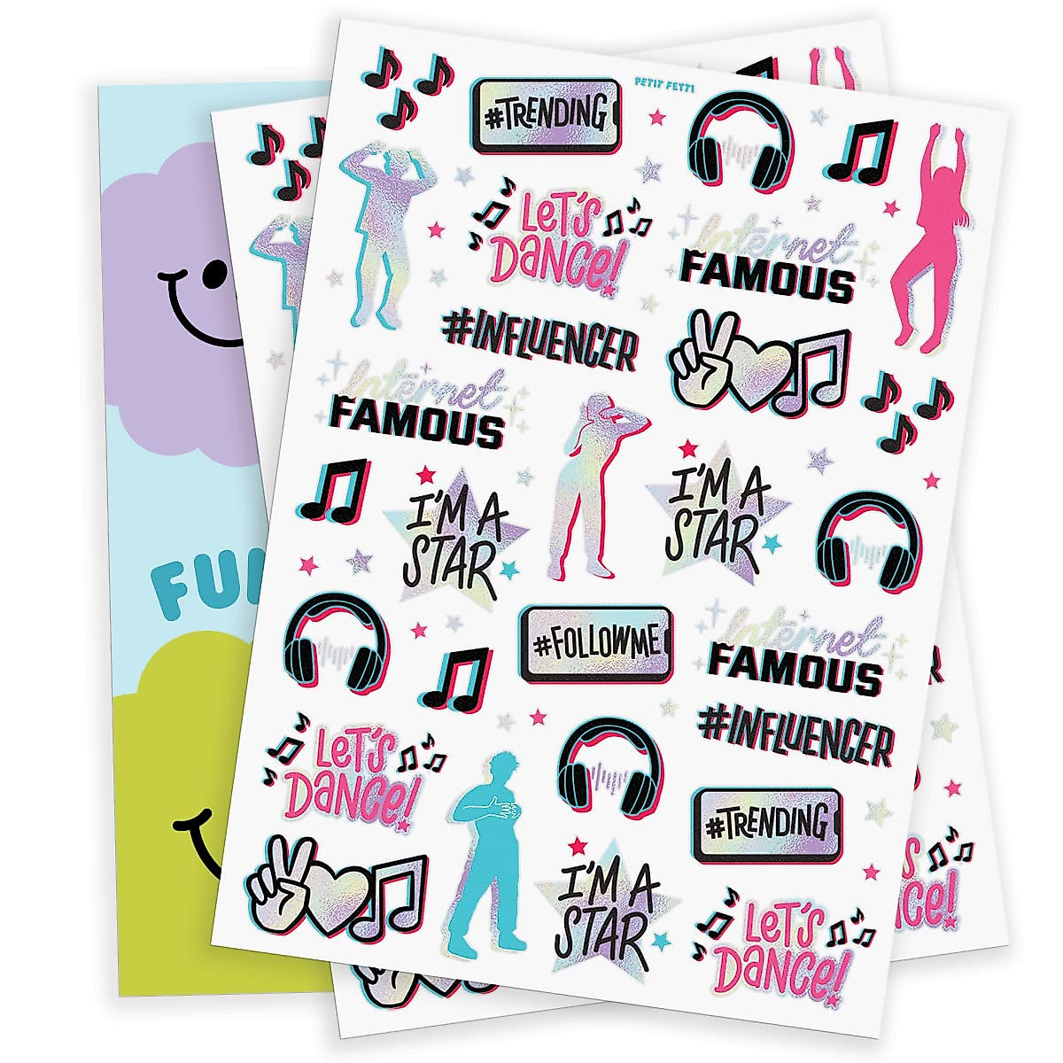 xo, Fetti Dance Star Temporary Tattoos - 58 styles | Influencer Birthday Party Supplies, Viral Music Trending Favors, Internet Famous Arts and Crafts