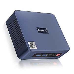 Beelink SEI10 Mini PC 10th Generation Intel i5-1035G7 Processor(up to 3.7GHz),Mini Computer with 16G DDR4 RAM 500GB M.2 2280 PCle 3.0 SSD, Three-Screen Display/WiFi6/BT5.2,Auto Power On