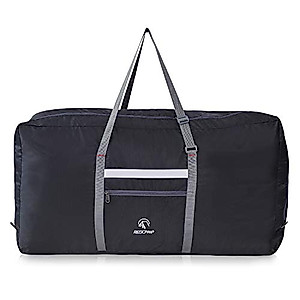 REDCAMP 100L Foldable Extra Large Duffle Bag 31 Inch, Lightweight Travel Duffel Bag with Adjustable Strap for Men Women, Black