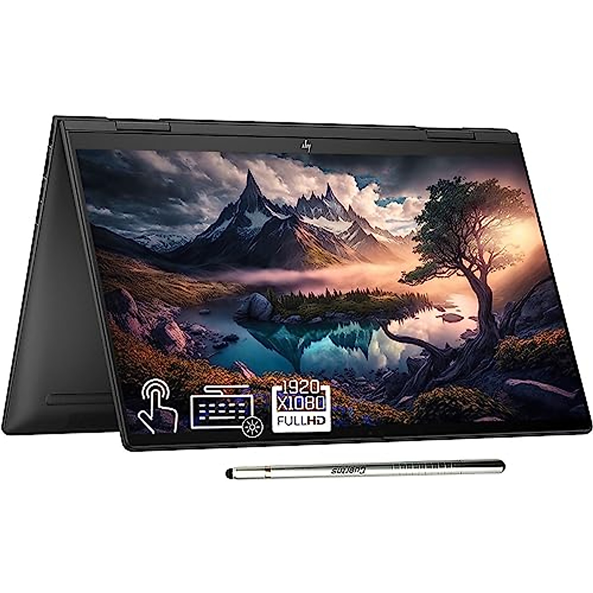 HP 2023 Newest Flagship Envy x360 2 in 1 15.6" Touchscreen Laptop, Hexa-Core AMD Ryzen 5 7530U(Beat i7-1195G7), 8GB RAM, 1024GB PCIE SSD, Backlit Keyboard, W/Stylus Pen, Windows 11 Home, Silver