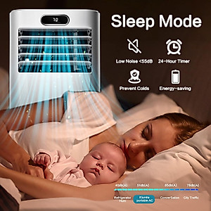 Kismile 8,000BTU Portable Air Conditioner with Built-in Dehumidifier Function, Fan Mode,Portable Ac Unit with Remote Control, Floor Air Conditioner for Room/Office/Dorm/Bedroom