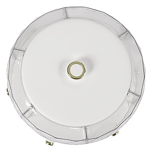 BuYouZaiLaa 6 Grids Grain Dispenser Rotatable Sealed Rice Food Dispenser Storage Bucket for Coffee Beans Dog Food Grains Dispenser White