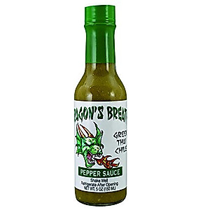 Dragon's Breathe Green Thai Chili Hot Pepper Spicy Sauce with natural Ingredients Bold Flavor made from Exotic Bird's Eye Chili Pepper