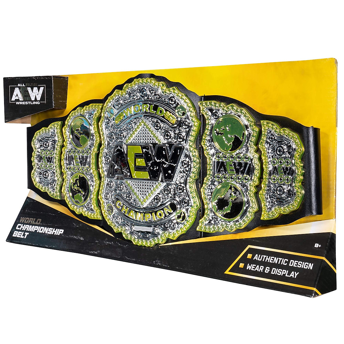All Elite Wrestling World Championship Belt - Authentic Design Role-Play, Wear and Display Title Belt
