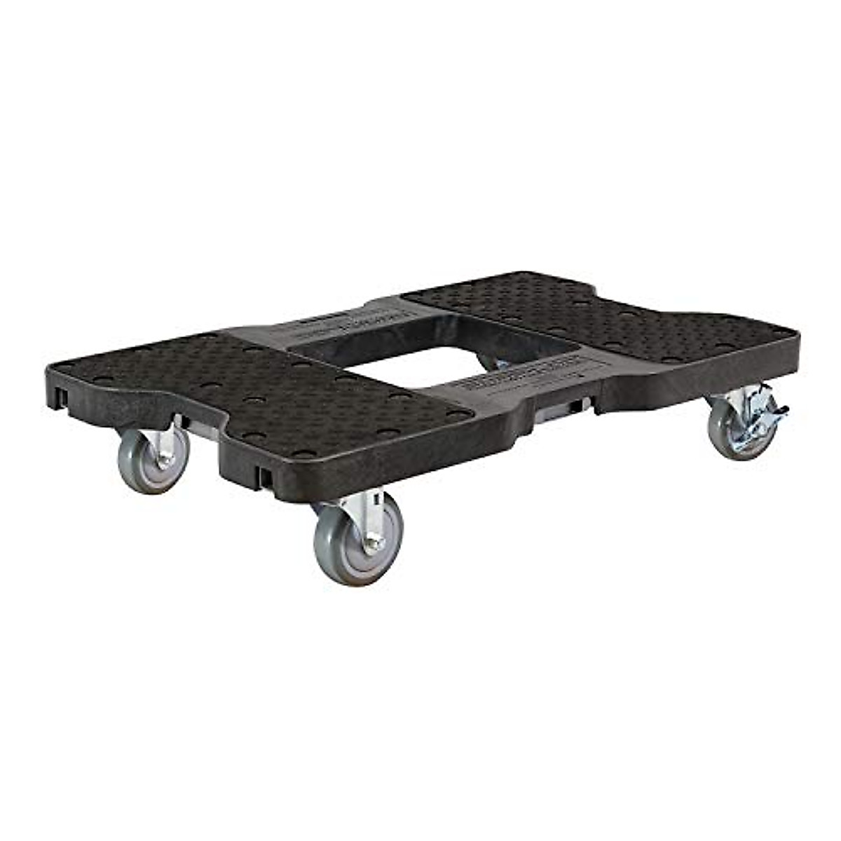 SNAP-LOC 1500 LB Black OPS Dolly (USA!) with Steel Frame, 4 inch Casters and Optional E-Strap Attachment
