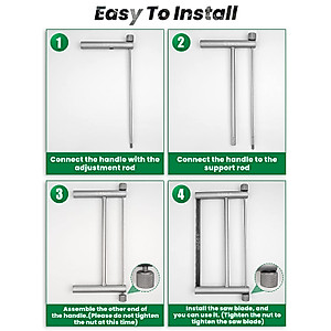 BIBURY Folding Hand Saw Outdoor Survival Tools, Portable Folding Wood Saw with 2pcs Replaceable 12.4” Blade & Buckle Cloth Bag, Aluminium Alloy Camping Pruning Tree Hand Saw for Gardening