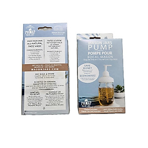 reCAP Mason Jar Pump Lid Soap and Condiment Dispenser | Regular Mouth | Natural | Made in The USA | Leak-proof | Freezer-proof