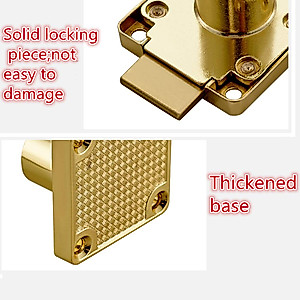 Cabinet Drawer Lock,Mailbox Lock, Model CT-138-22,for Fixing Important Documents and Drawers ((Hole Diameter 0.75inch/19MM), Suitable for Door Panels with A Thickness of 17 mm-22 mm. 2 PCS 【Golden】