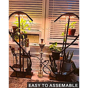 DOMMIA Grow Lights for Indoor Plants, 20W Full Spectrum LED Grow Light with Auto ON & Off Timer, 132 LEDs Sunlike Plant Light for Hydroponics, Succulents & More, Easy to Assemble（2Pcs）