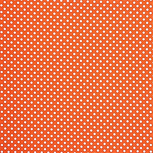 Mook Fabrics Cotton Polka Dot, Orange