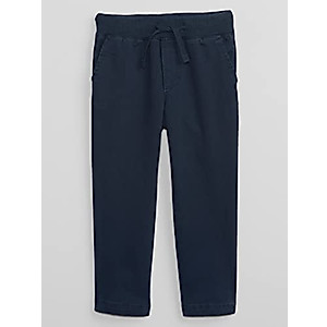 GAP Baby Boys Rib Waist Pull-on Khaki Chino Casual Pants, Navy Base Blue, 6-12 Months US